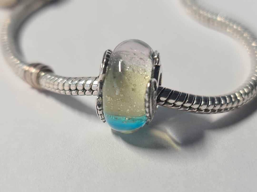 Pandora Multicolour Murano Glass & Curved Feather Charm 792577C00 - Etsy