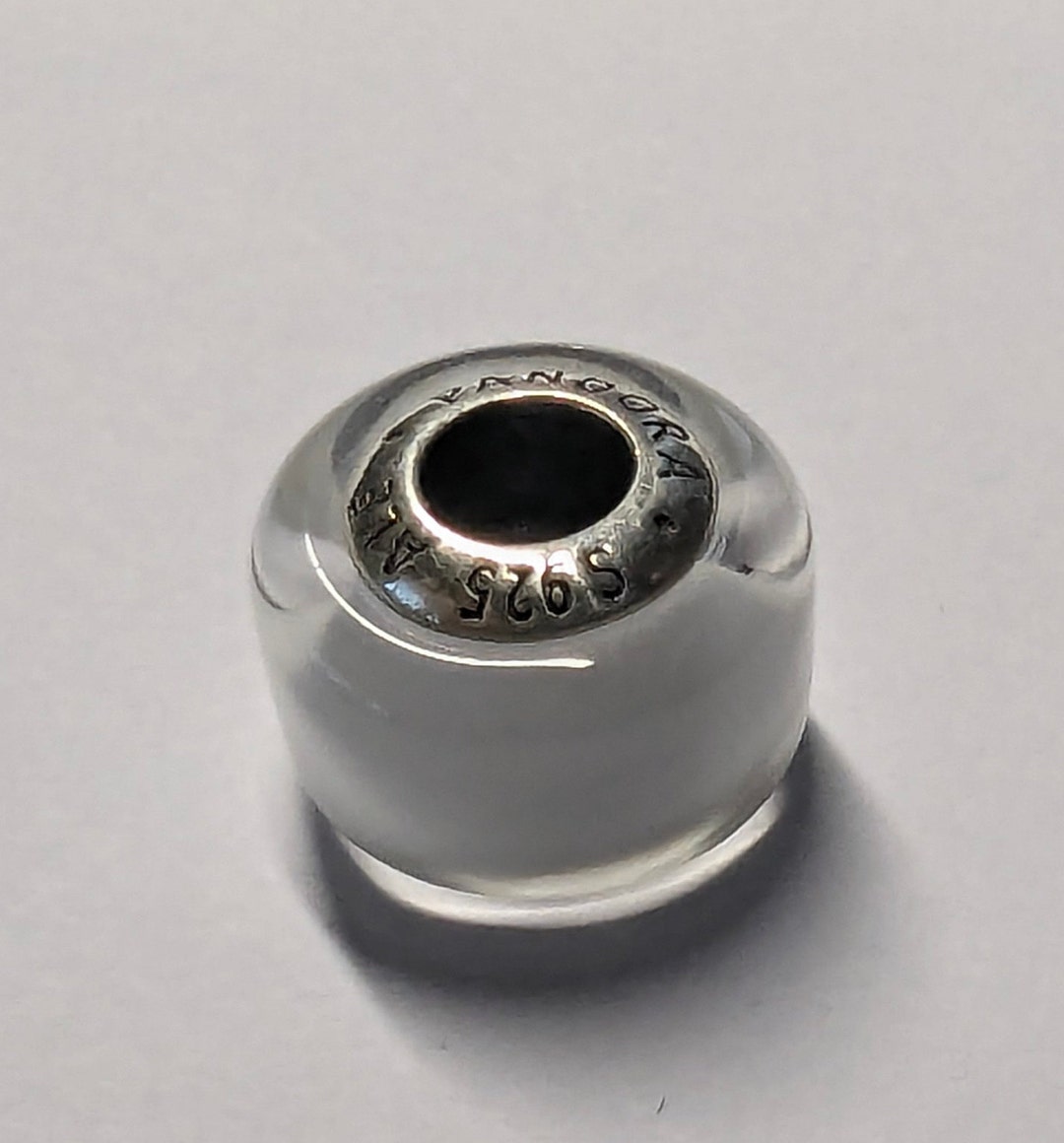 Pandora White Mini Murano Glass Charm 793118C00 - Etsy