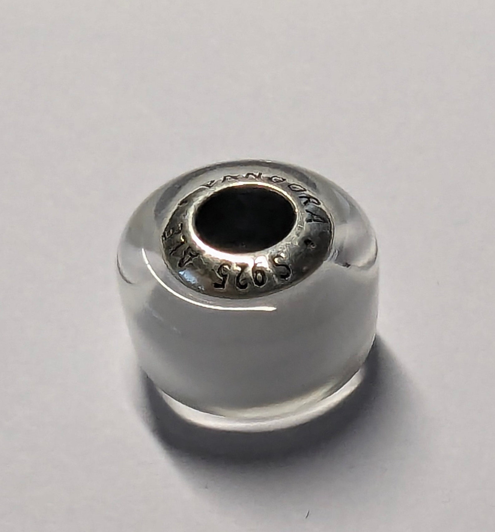 Pandora White Mini Murano Glass Charm 793118C00 - Etsy
