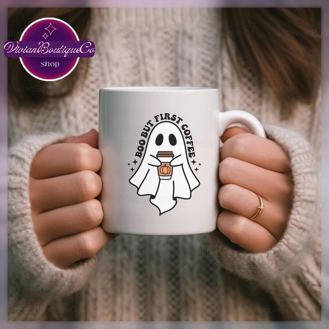 Ghost Mug Cute Ghost Mug Cute Halloween Mug With Ghost Cute - Etsy