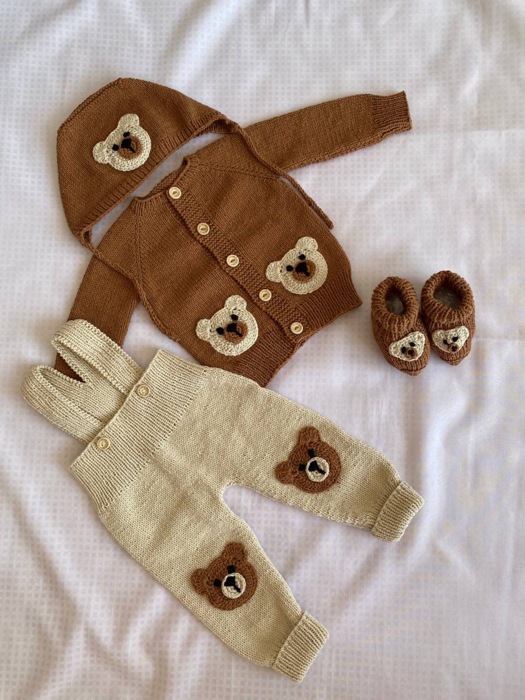 Baby Newborn Suit - Organic Baby Suit - Teddy Bear Jumpsuit - Teddy ...