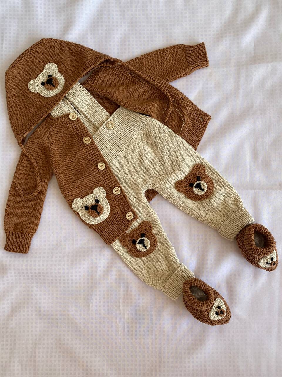 Baby Newborn Suit - Organic Baby Suit - Teddy Bear Jumpsuit - Teddy ...