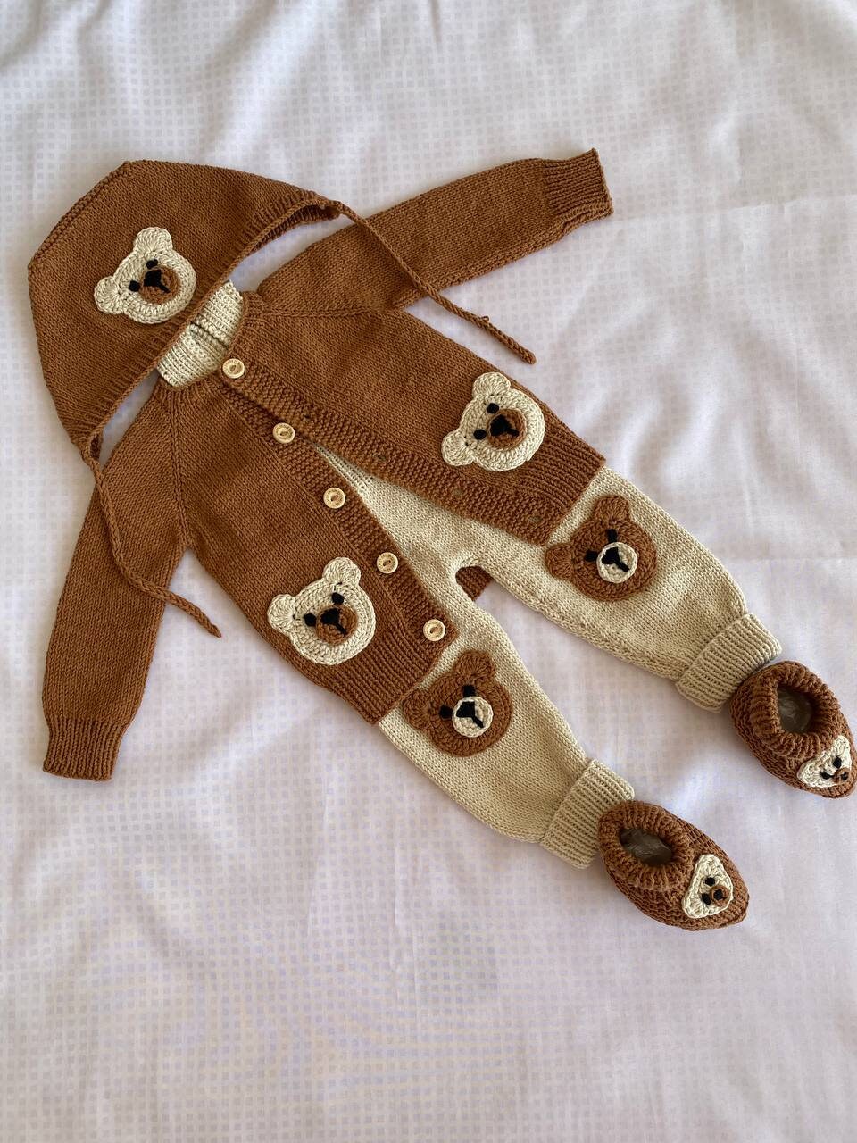 Baby Newborn Suit Organic Baby Suit Teddy Bear Jumpsuit Teddy Bear ...