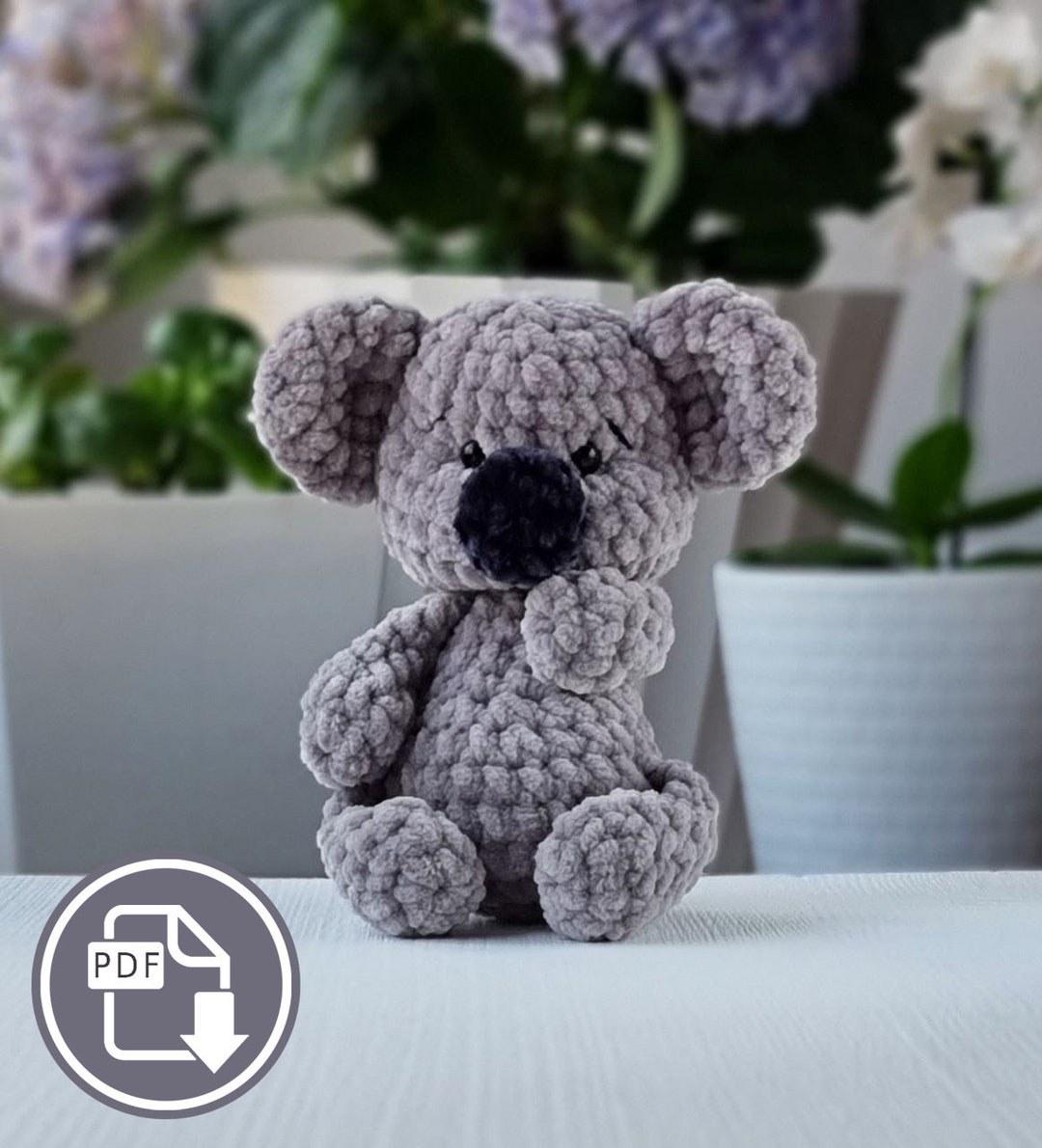 Crochet Koala Bear Pattern - Amigurumi Koala Pattern - Koala Bear DIY ...