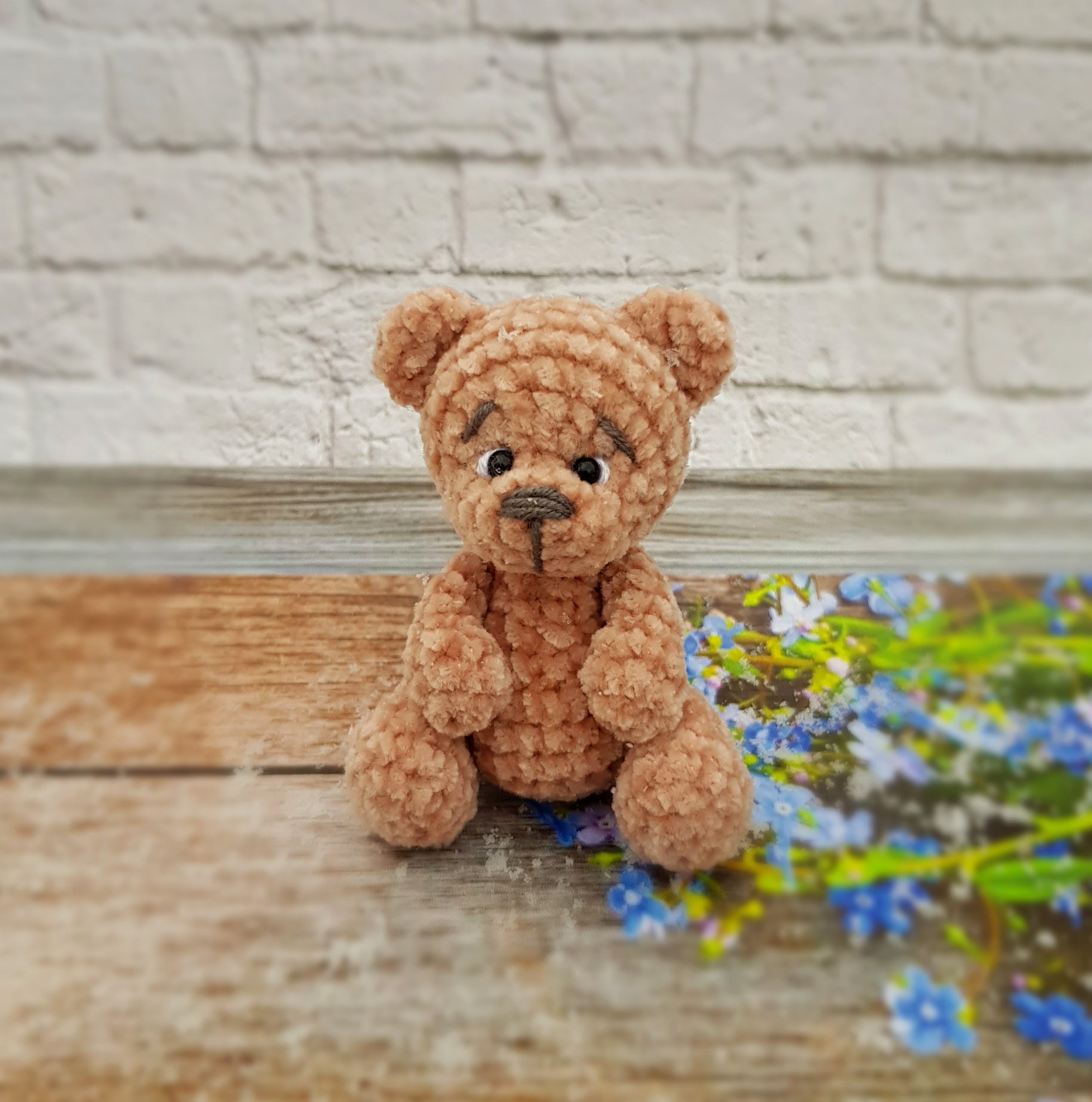 Crochet Miniature Bear Pattern Teddy Bear Amigurumi Pattern Little Bear ...