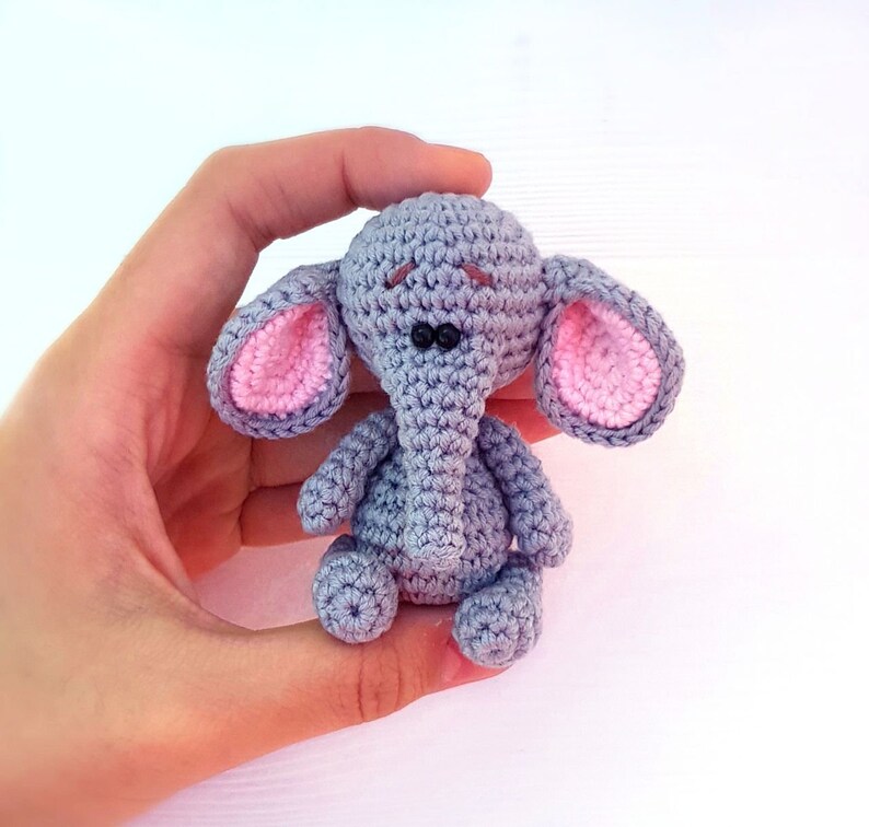 Crochet Miniature Elephant Pattern. Amigurumi Elephant Pattern. Crochet ...