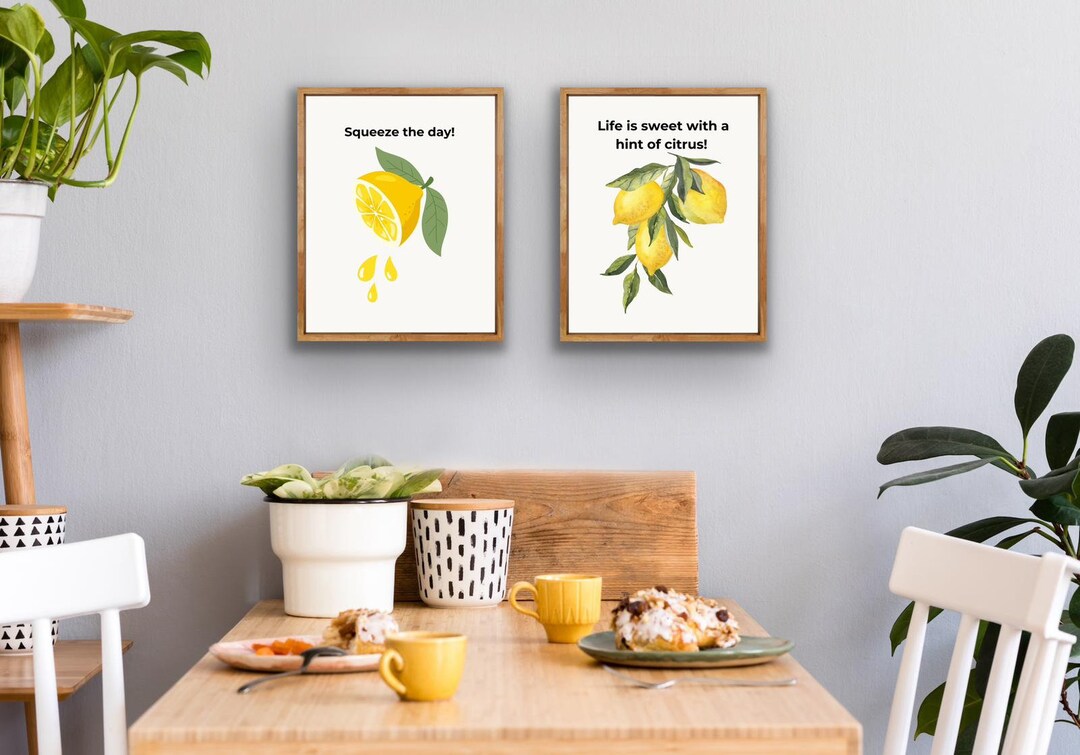 Lemonade Positive Motivational Quotes for Kitchen, Dining Room & Cafe ...