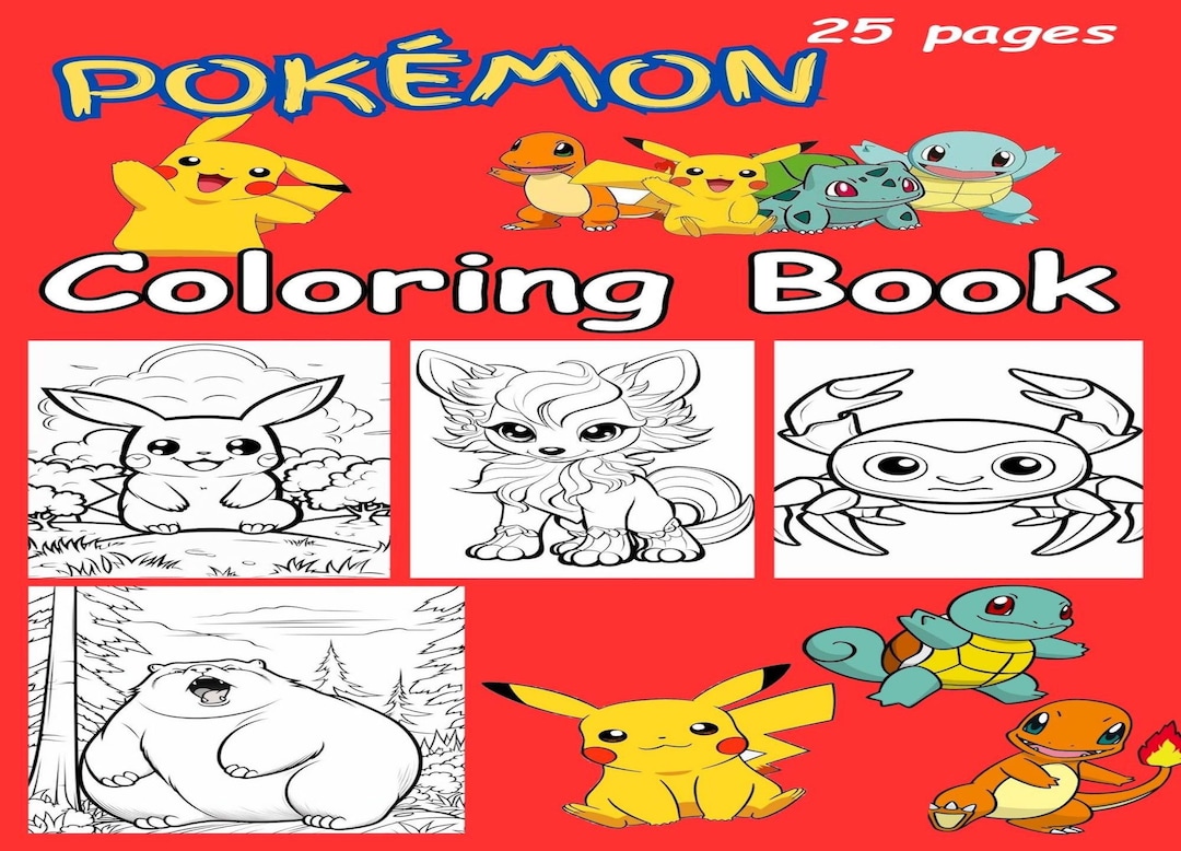 Pokémon Coloring Adventure: 25 Exciting Pages to Color, Kids, Fan Art ...