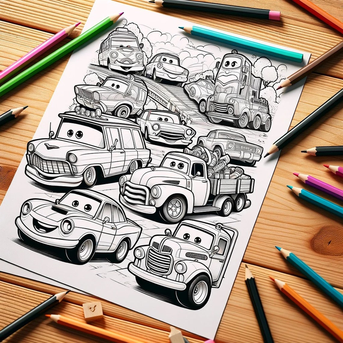 Vintage and Sports Car Coloring Pages | Fun for Kids and Adults ...