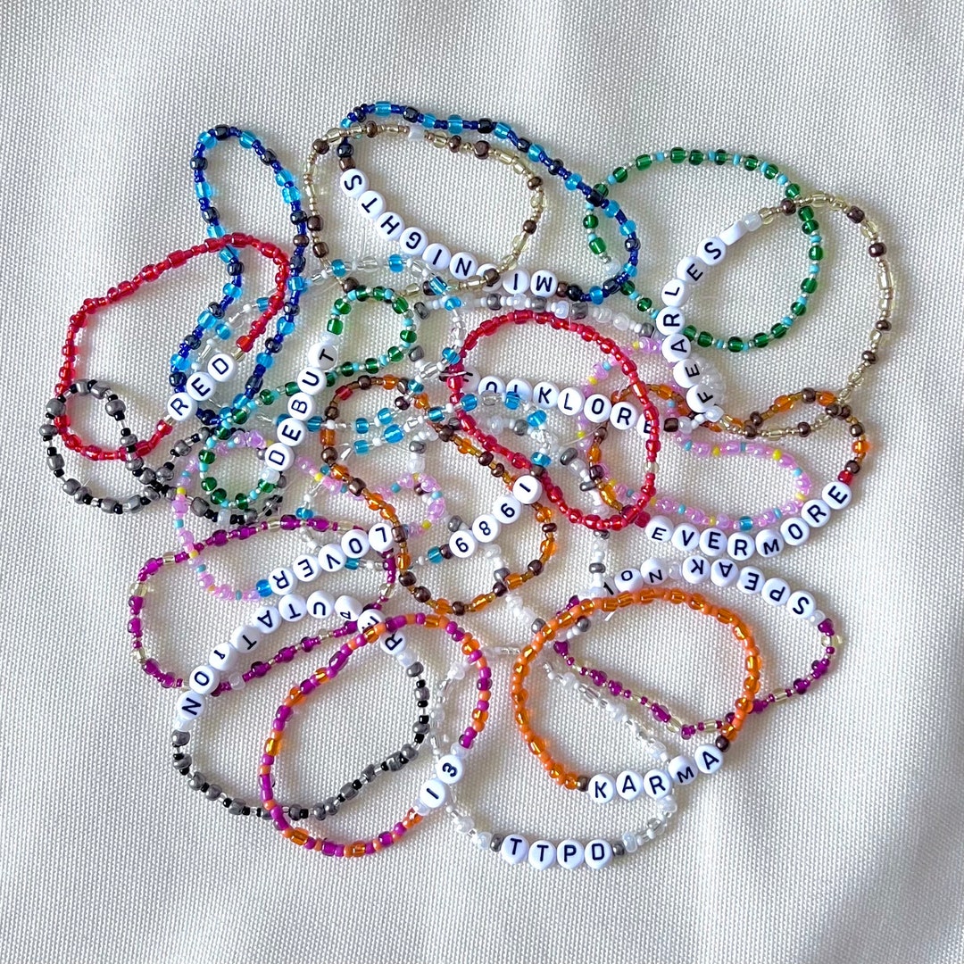 Taylor Swift Eras Tour Themed Handmade Beaded Friendship Bracelets ...