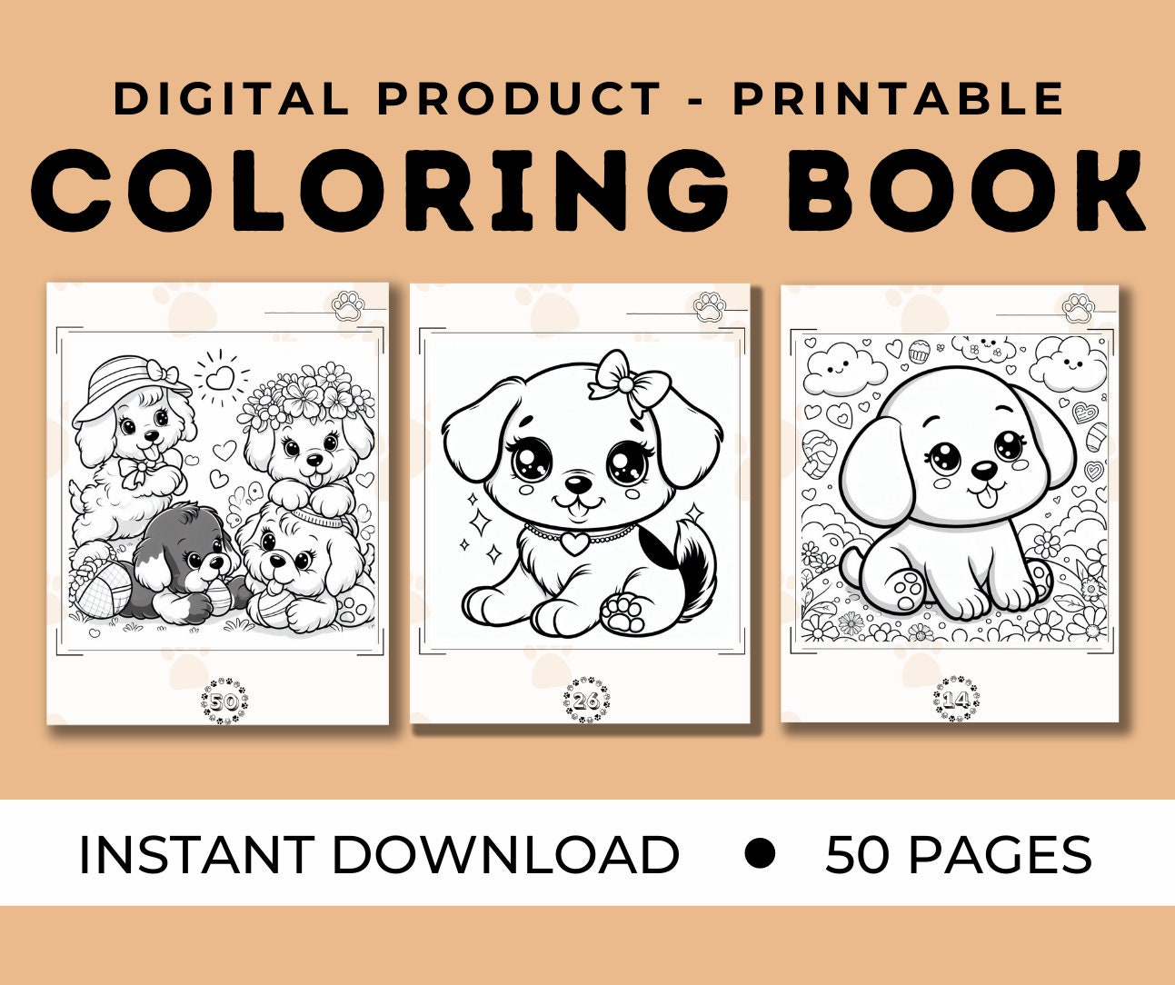 Puppy Coloring Pages, Kids Coloring Pages, Kids Coloring Book, Puppies ...