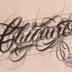 X218 Chicano Lettering Pack - Letters Tattoo Procreate Brushes for iPad ...