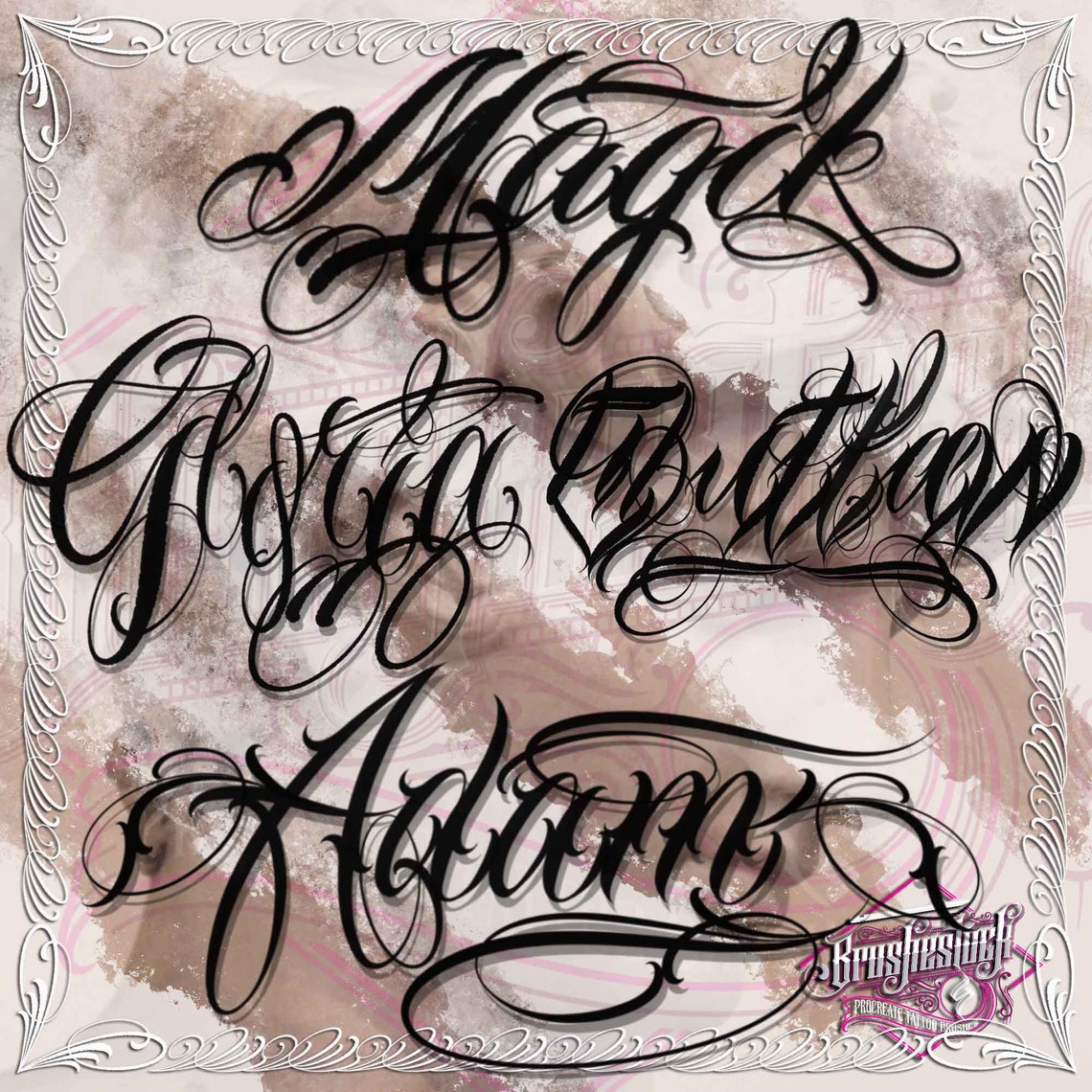 724 Procreate Letters Tattoo Lettering Chicano Pack for Procreate ...