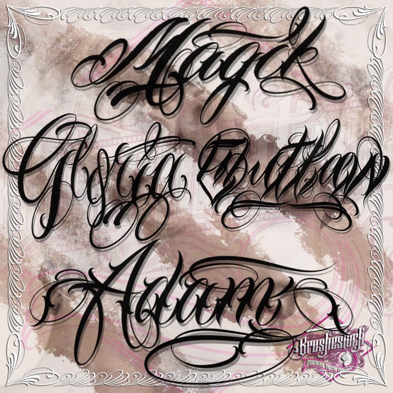 724 Procreate Letters Tattoo Lettering Chicano Pack for Procreate ...