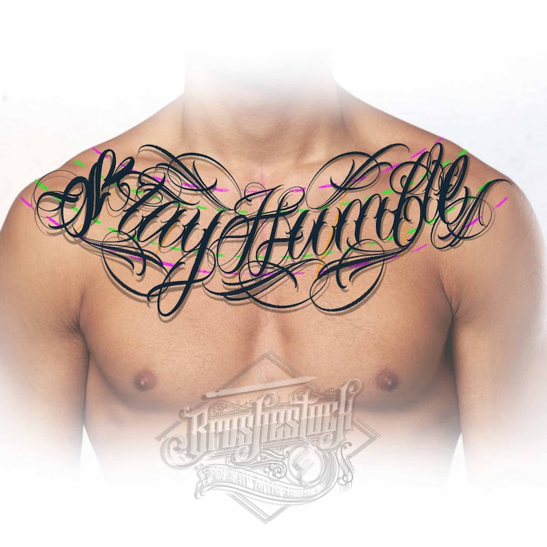Chicano Lettering Tattoo Brushes for Procreate | 218 Stamps Complete ...