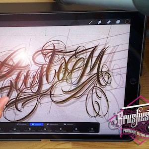 Chicano Lettering Pack - Letters Tattoo Procreate Brushes for iPad ...