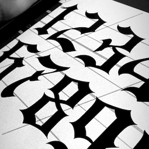 X100 Numbers Chicano Pack - Tattoo Procreate Brushes for iPad - Etsy