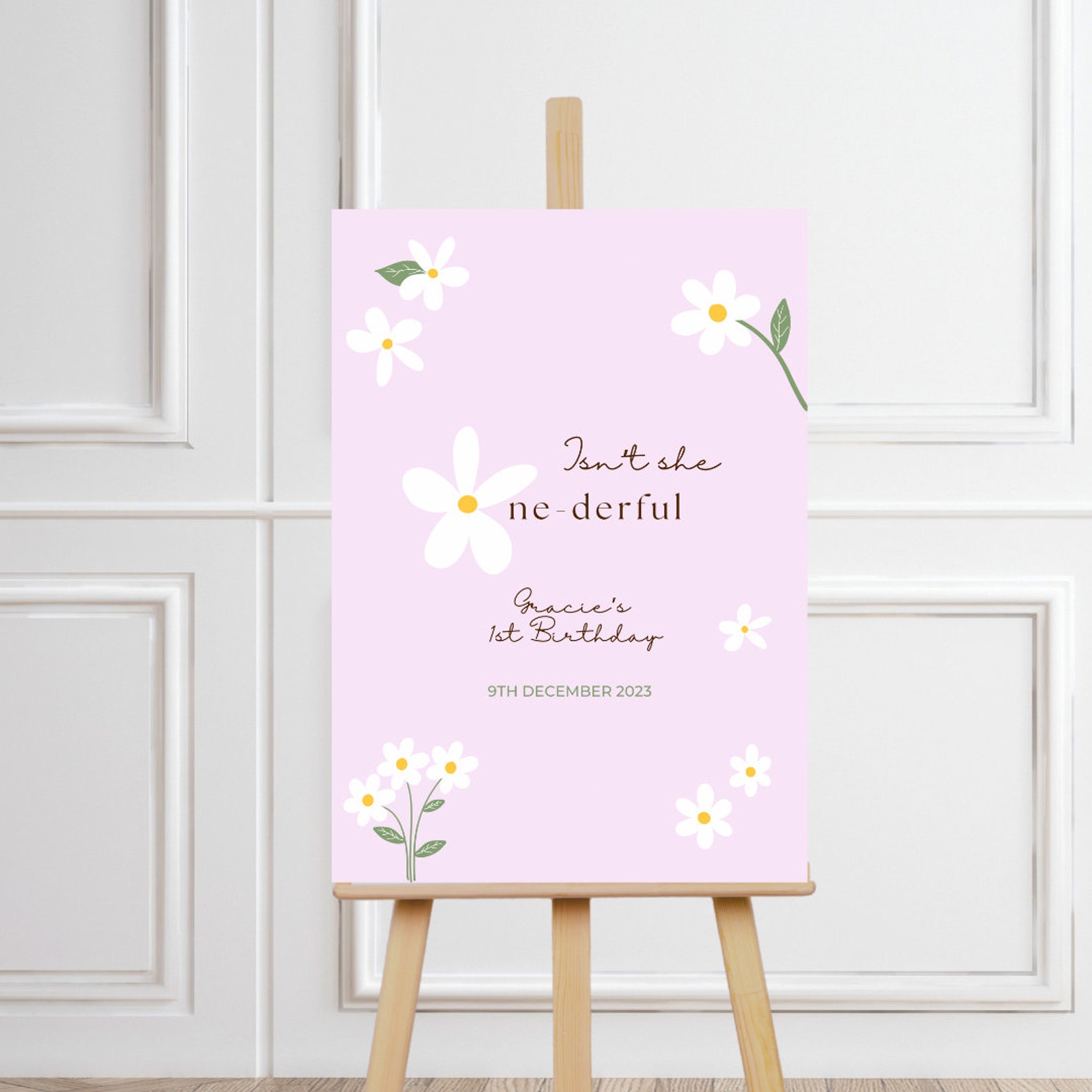 One-derful Birthday Invitation Flower 1st Birthday Isn't - Etsy