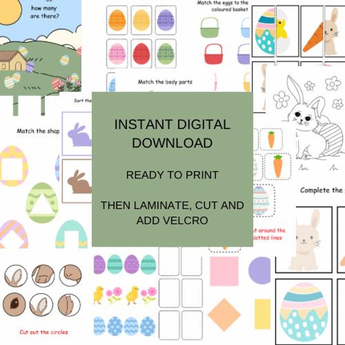 Easter Busy Book for Toddlers - Printable Easter Activities, Digital ...