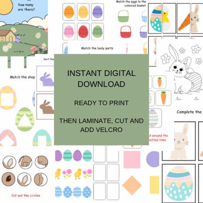 Easter Busy Book for Toddlers - Printable Easter Activities, Digital ...