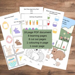 Easter Busy Book for Toddlers - Printable Easter Activities, Digital ...