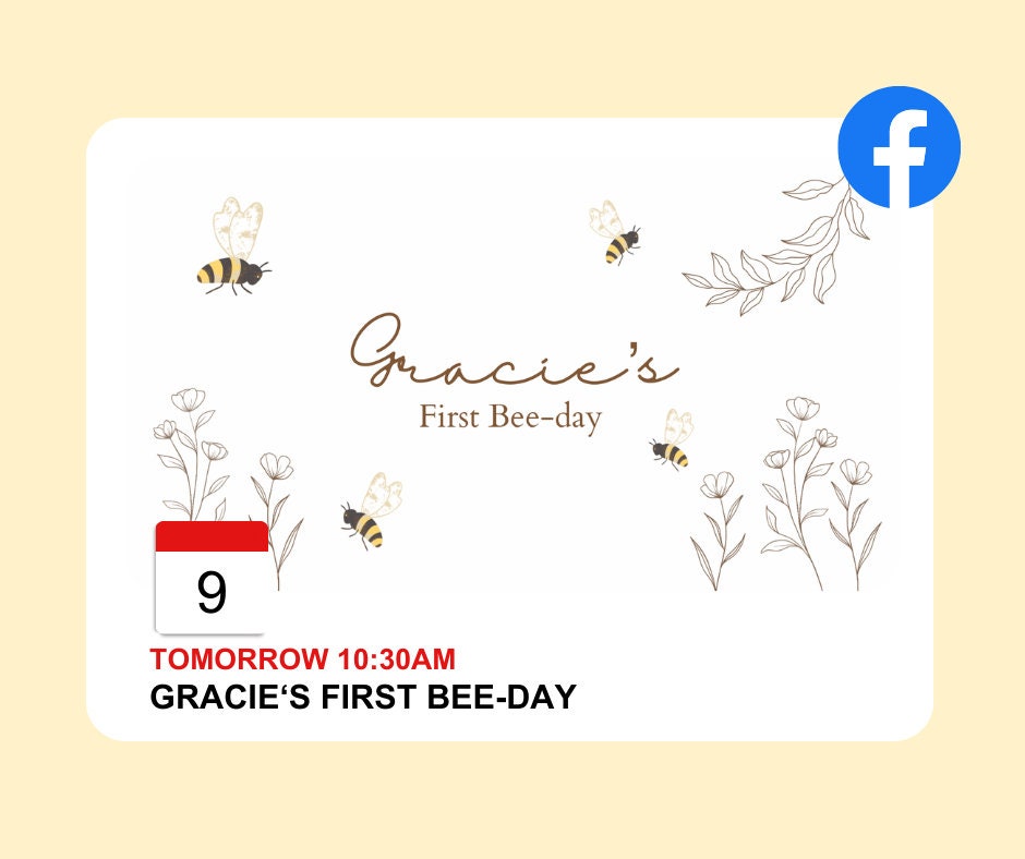 First Bee-day Welcome Sign, 1st Birthday, Editable Template, INSTANT ...