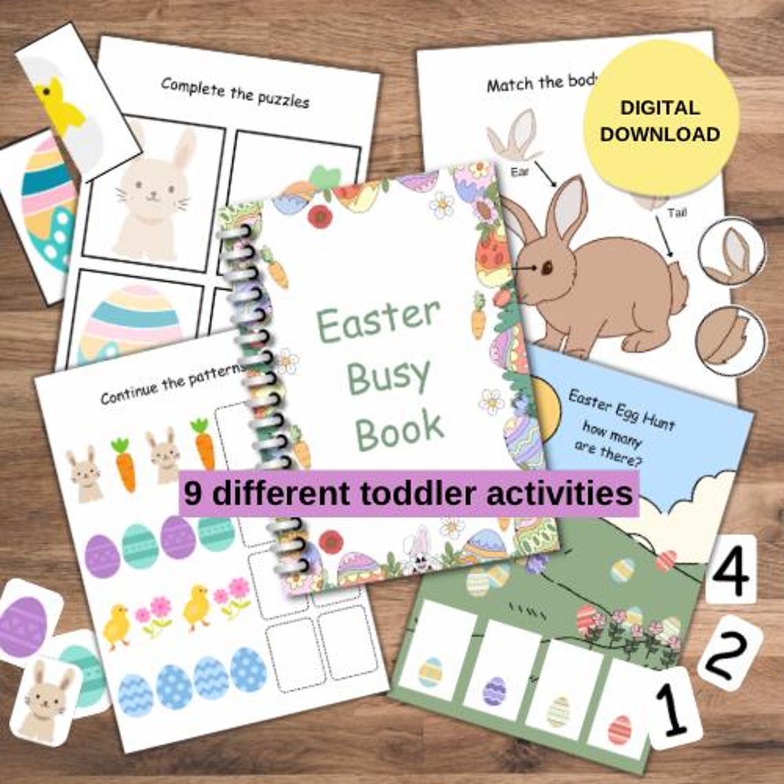 Easter Busy Book for Toddlers - Printable Easter Activities, Digital ...