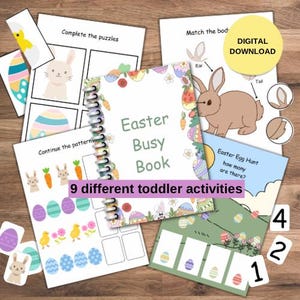 Easter Busy Book for Toddlers - Printable Easter Activities, Digital ...