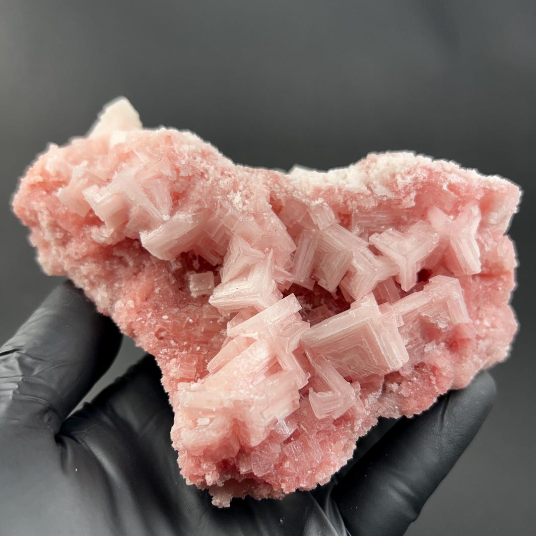 Large Pink Halite Crystal, 1.3 Lb Pink Halite Crystal Cluster From ...