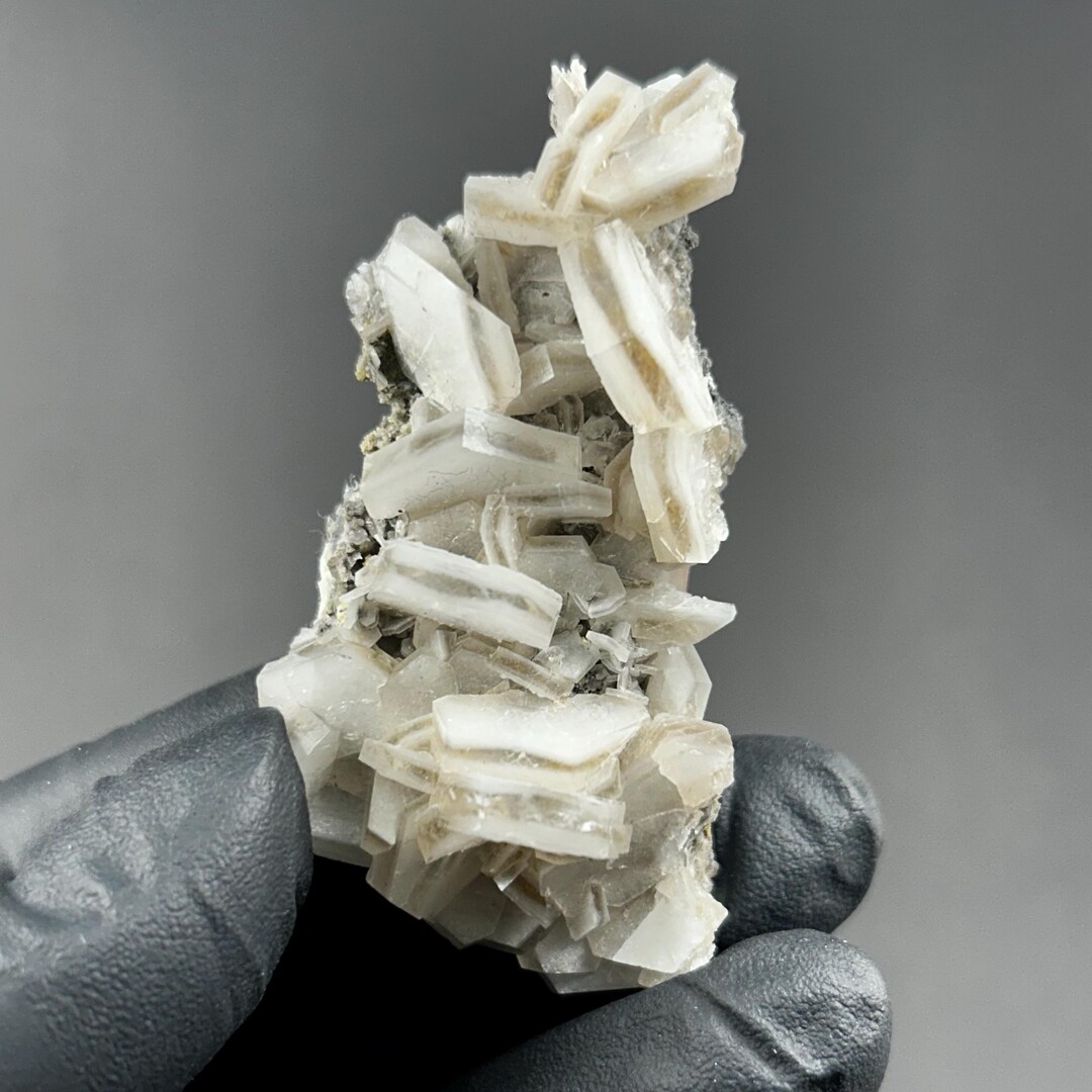 Hexagonal Sandwich Calcite on Matrix, Calcite Crystals Cluster on ...