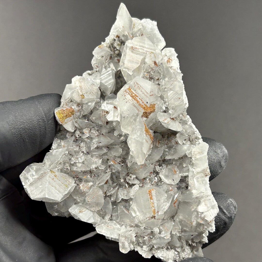 Benz Calcite With Pyrite on Matrix, Benz Calcite Crystals, Hubei, China ...