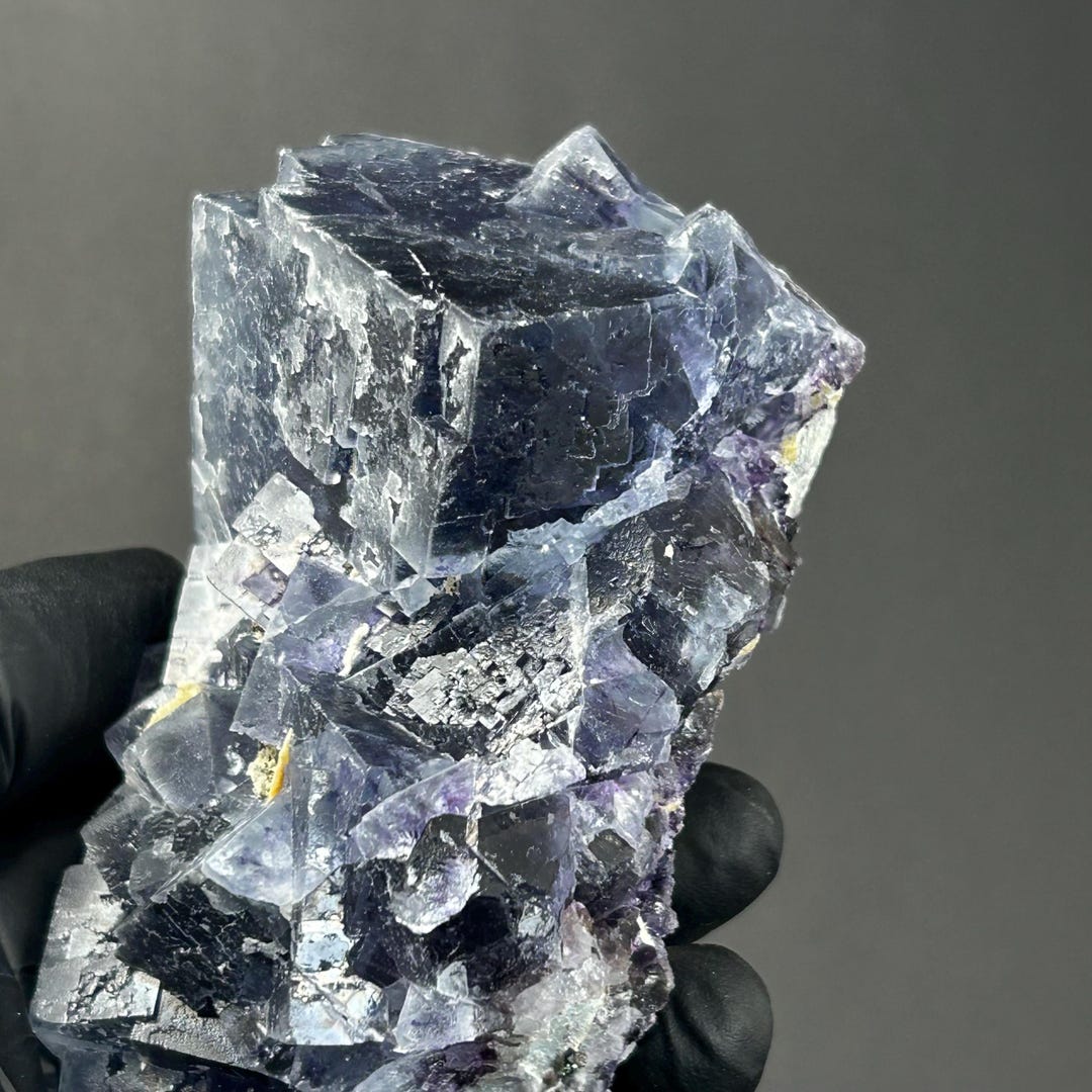 1.3 Lb Blue and Purple Fluorite Cube , Yindu Mine Inner Mongolia ...