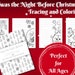 Twas the Night Before Christmas Holiday Tracing and Coloring Activity ...