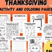 Thanksgiving Activity and Coloring Pages for Kids, Fall Activity Bundle ...
