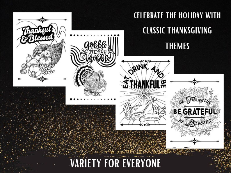 Thanksgiving and Fall Coloring Pages for Adults and Kids - Etsy