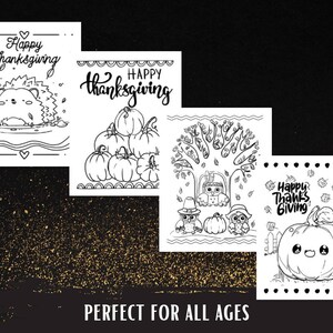 Thanksgiving and Fall Coloring Pages for Adults and Kids - Etsy
