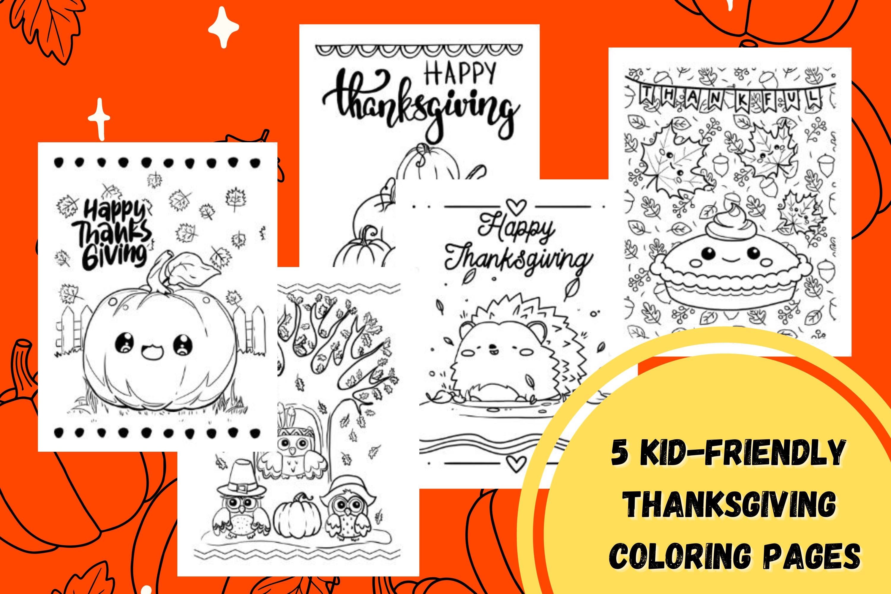 Thanksgiving Activity and Coloring Pages for Kids, Fall Activity Bundle ...
