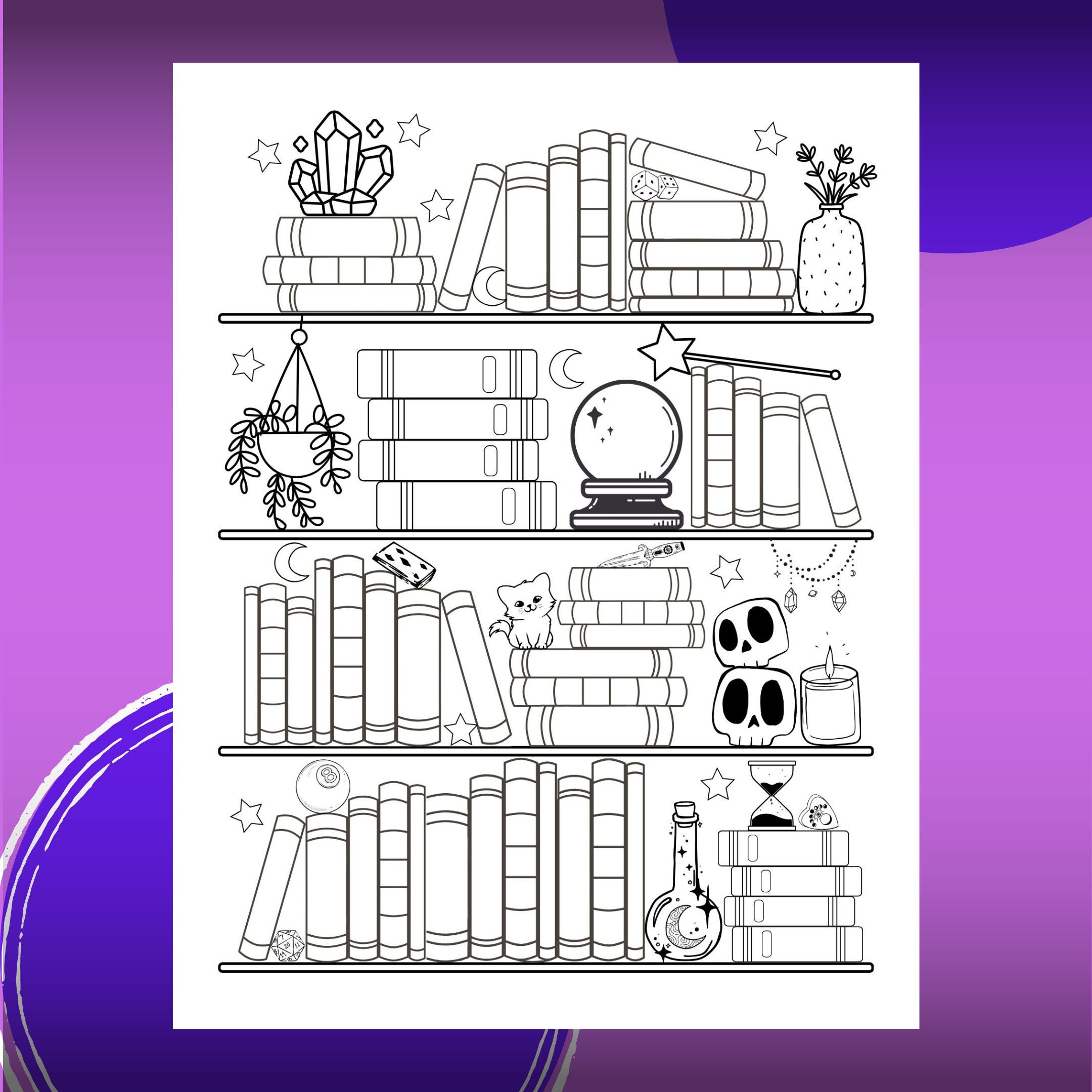 52-book Reading Tracker Coloring Page, Yearly Reading Challenge With ...