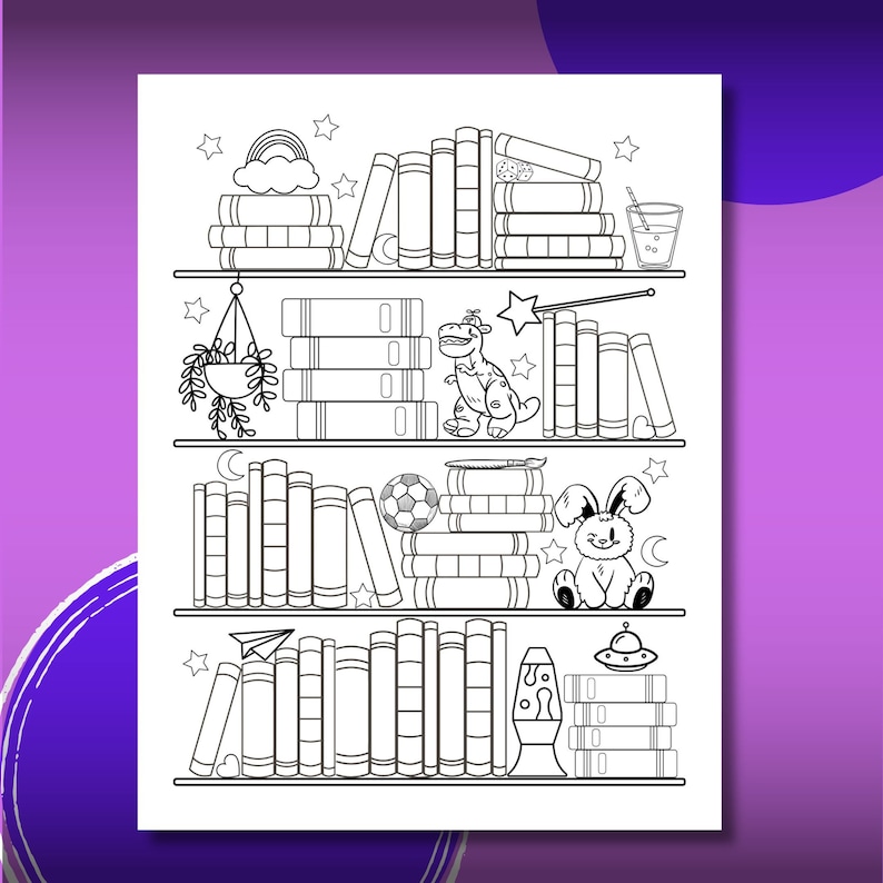 52 Book Yearly Reading Tracker Coloring Page for Kids - Etsy