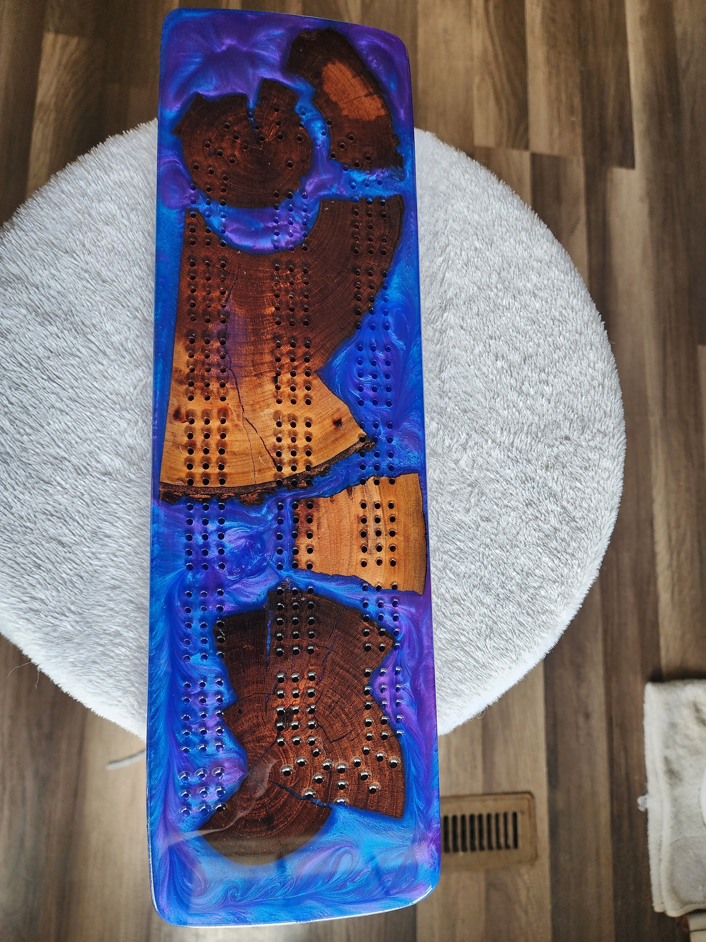 Walnut Custom Epoxy Cribbage Board - Etsy