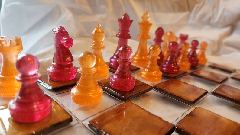 Custom Epoxy Chess Pieces - Etsy