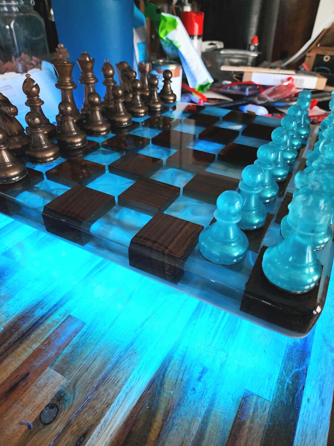 Impossible LED Light up Resin Chess Set - Etsy