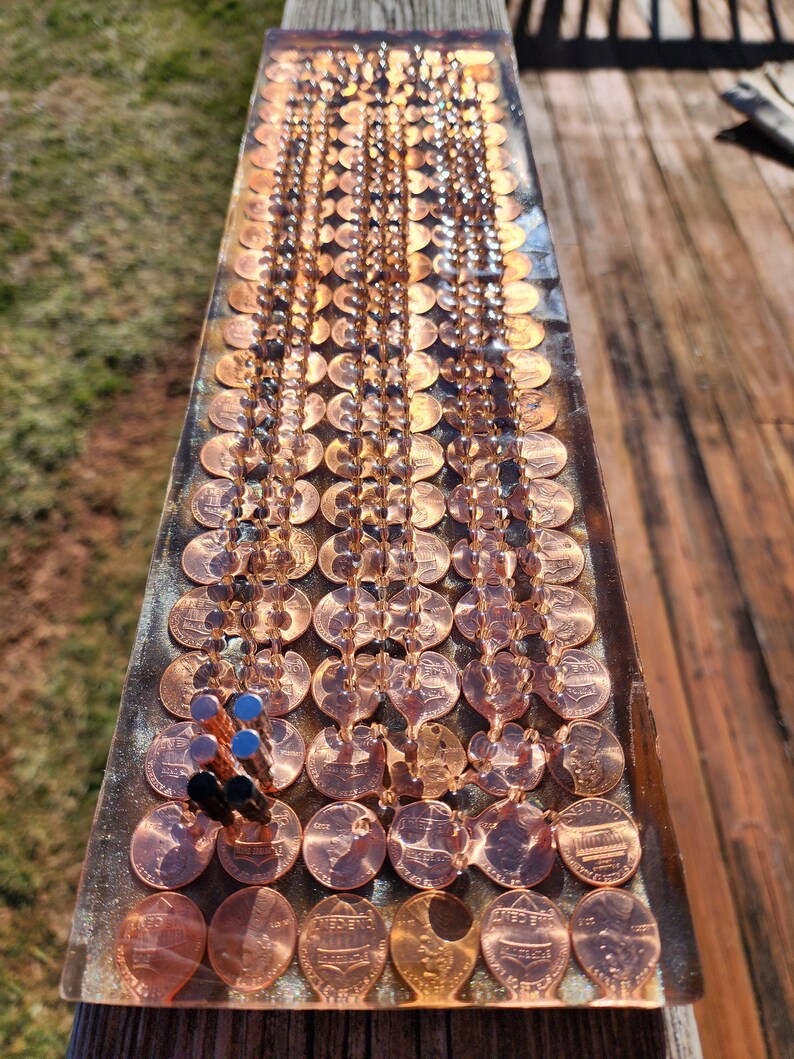 Penny Epoxy Cribbage Board - Etsy