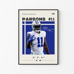 Micah Parsons Poster, Dallas Cowboys, NFL Fan Gifts, NFL Poster ...