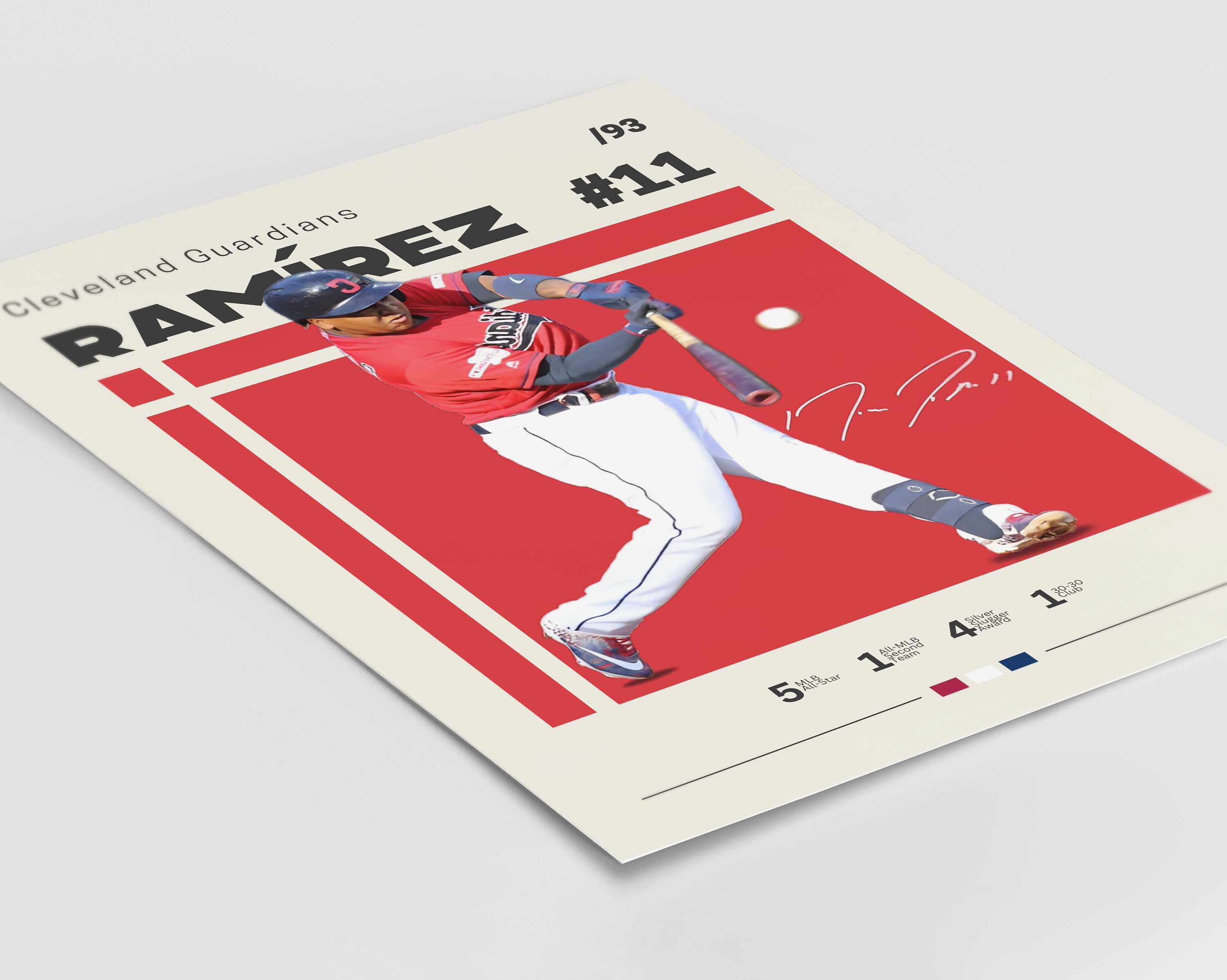 Jose Ramirez Poster Cleveland Guardians Baseball Print - Etsy