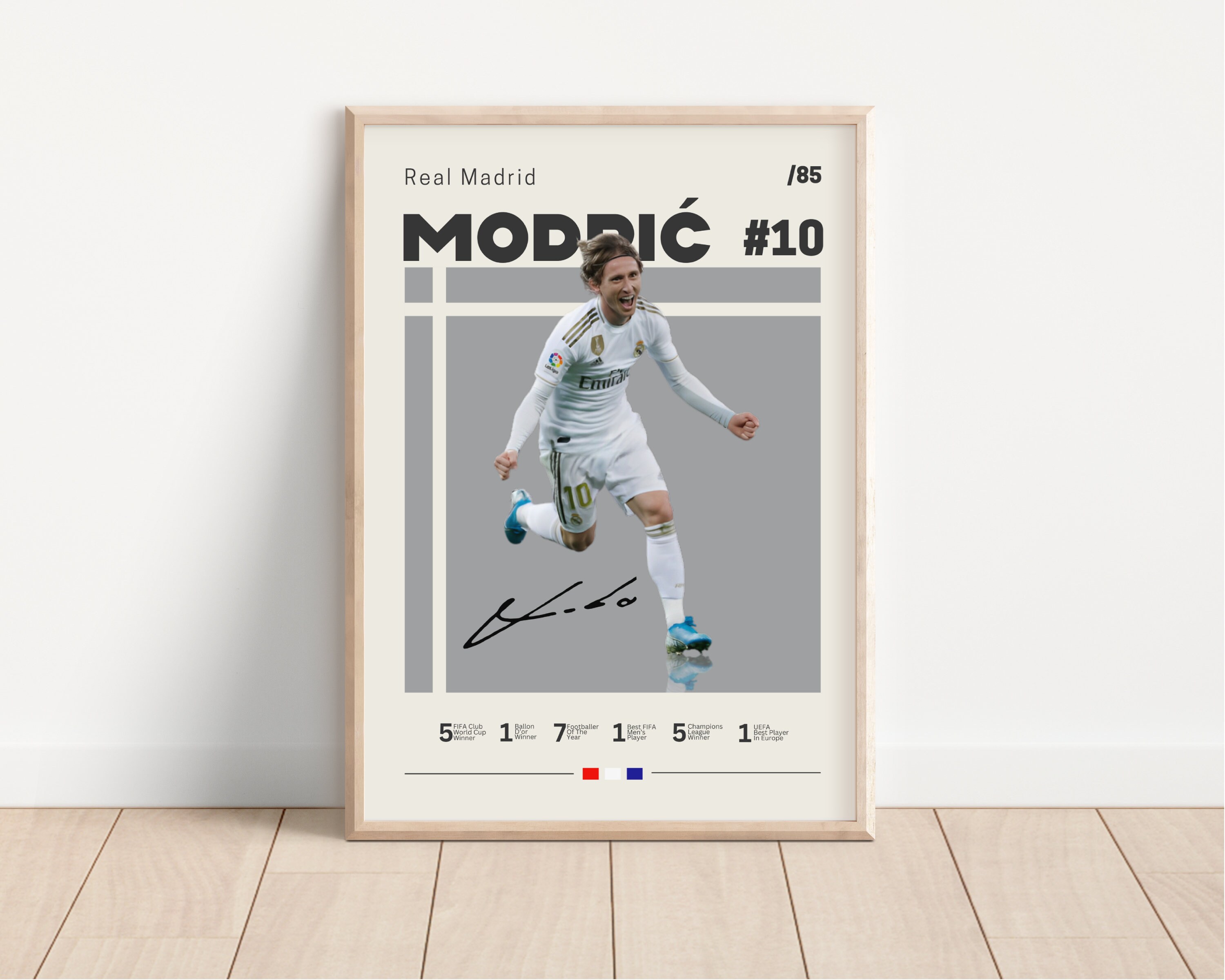 Luka Modric Poster, Real Madrid, Football Print, Football Poster ...
