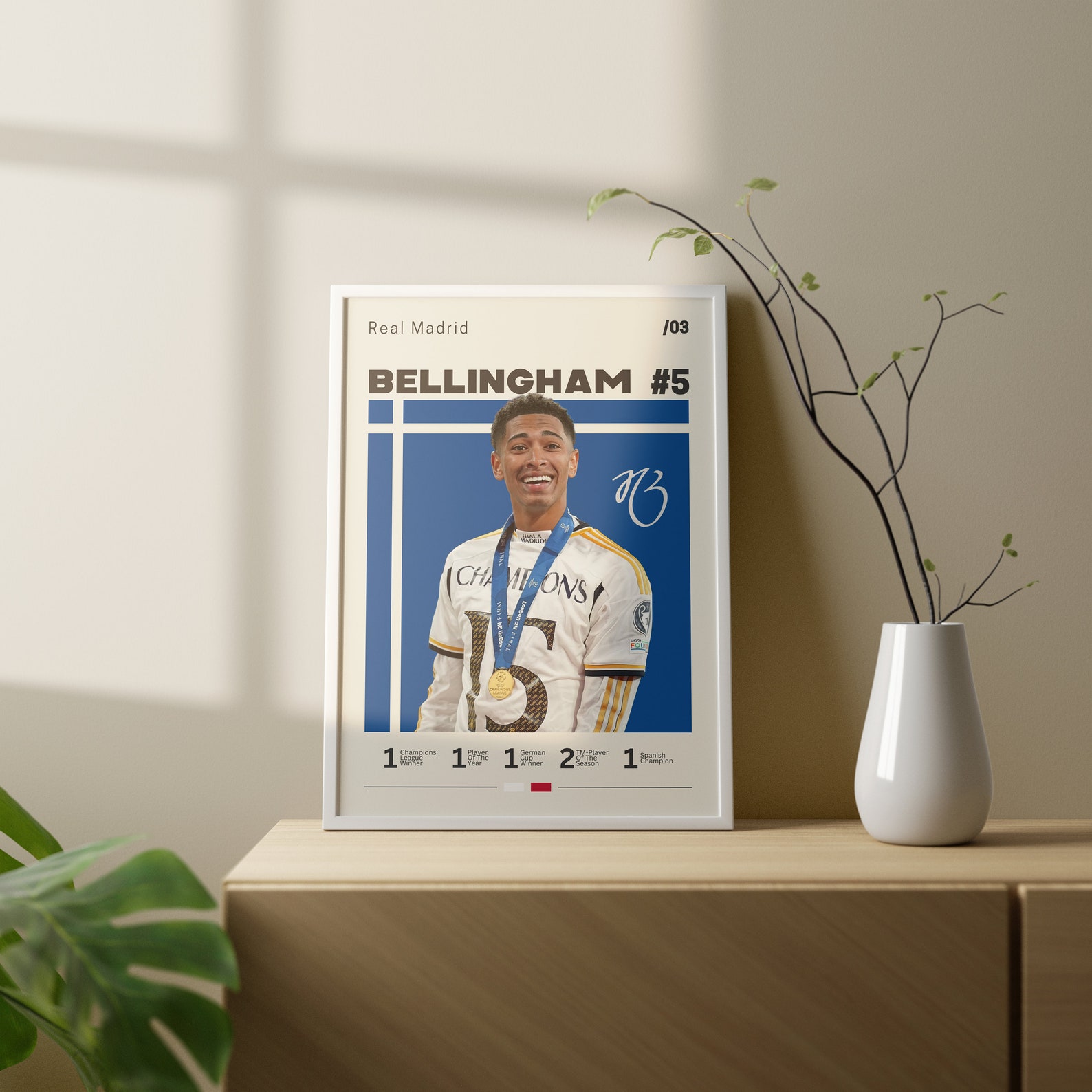 Jude Bellingham Poster, Bellingham Poster, Real Madrid, Football Print ...