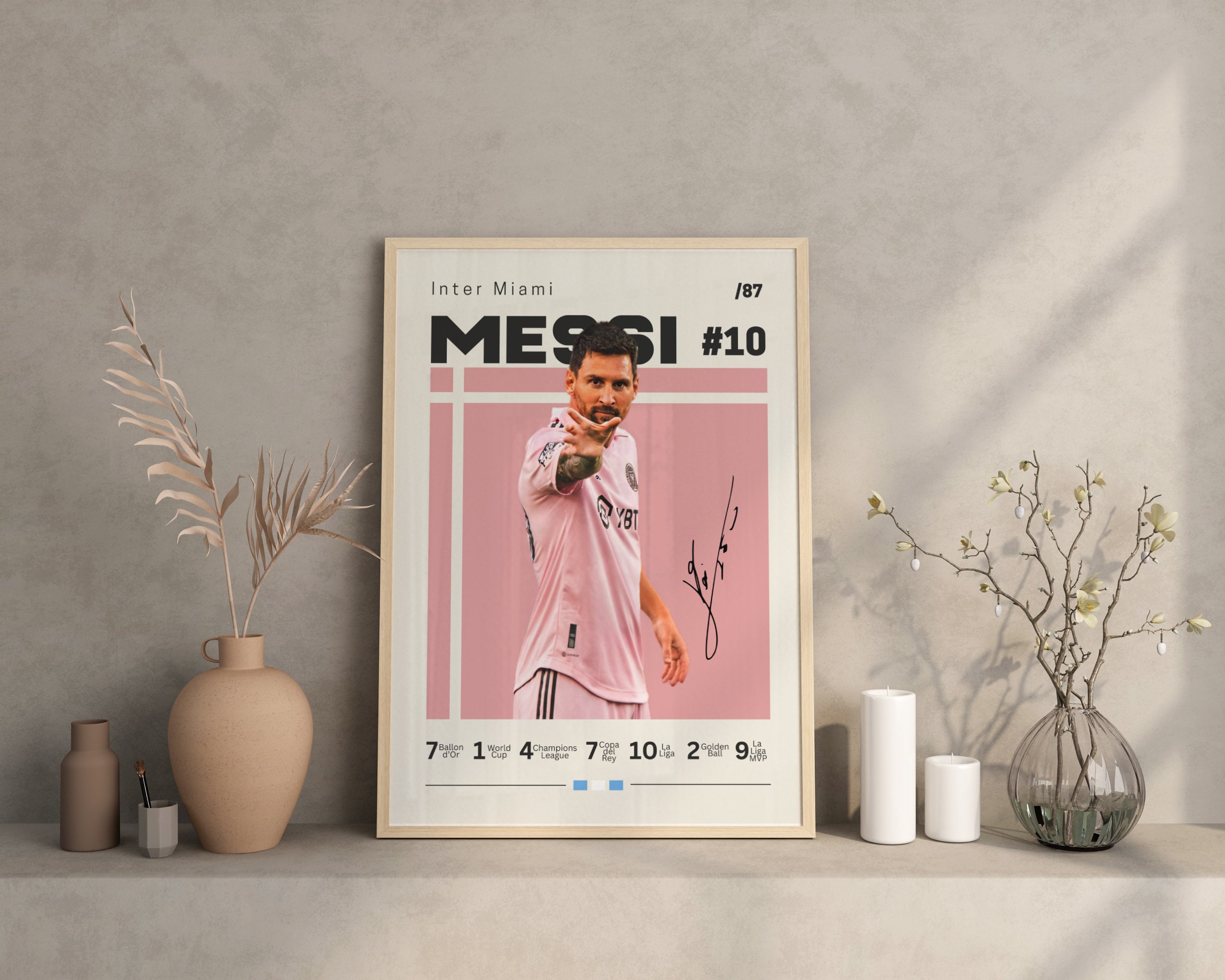 Lionel Messi Poster, Inter Miami, Football Print, Football Poster (No ...