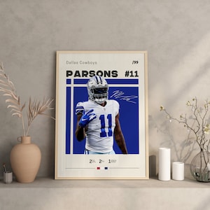 Micah Parsons Poster, Dallas Cowboys, NFL Fan Gifts, NFL Poster ...
