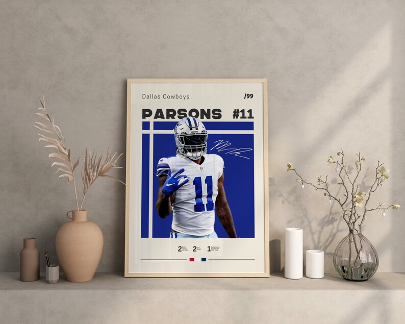 Micah Parsons Poster, Dallas Cowboys, NFL Fan Gifts, NFL Poster ...